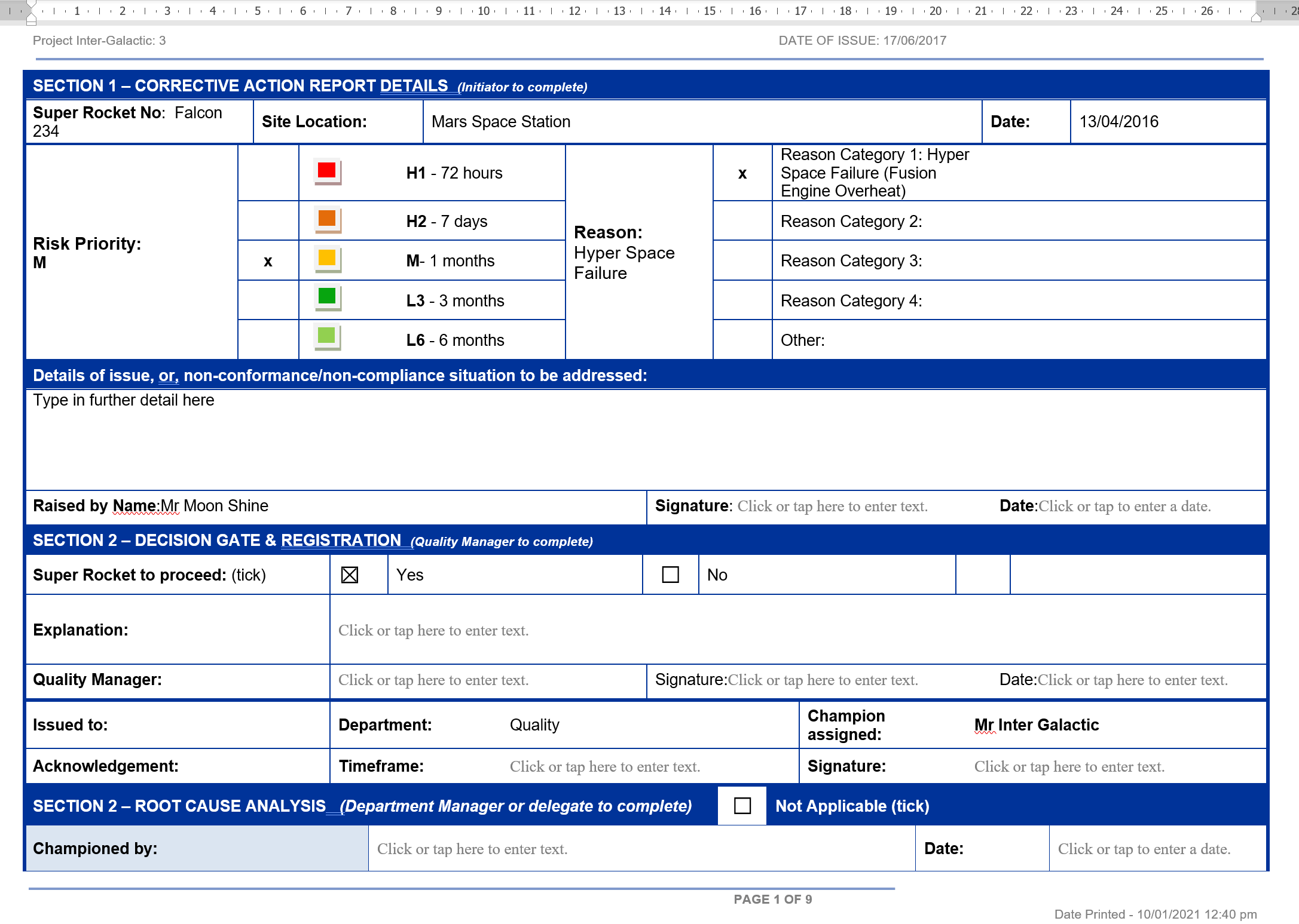 Word Form To Excel Table StarBase